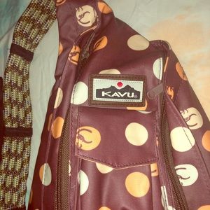 KAVU Bags | Roll Out Pine Cones Backpack Nwt | Poshmark